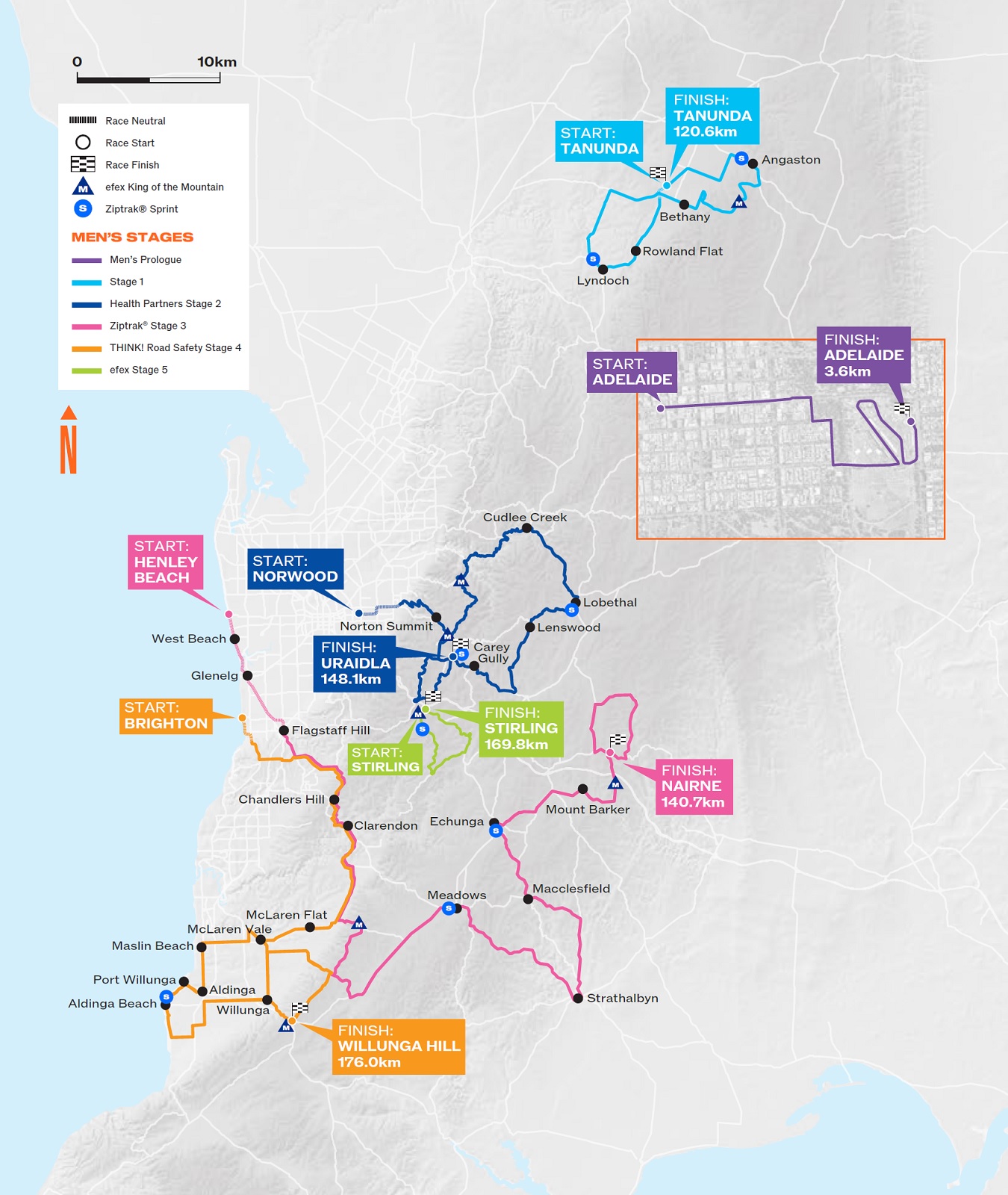 Tour Down Under 2026, annunciato il percorso (Altimetrie e Planimetrie ...