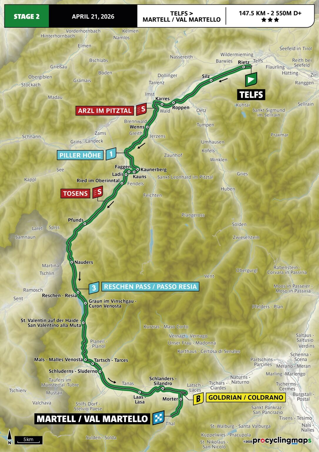 Tour of the Alps 2026, annunciato il percorso (Altimetrie e Planimetrie ...